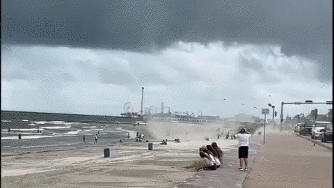 Watch: Waterspout coming ashore knocks down child, tosses beach ...